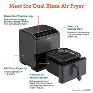 COSORI Pro III Air Fryer Dual Blaze, 6.8-Quart, Precise Temps Prevent Overcooking, Heating Adjusts for a True Air Fry, Bake, Toast, and Broil, Even and Fast Cooking, In-App Recipes, 1750W