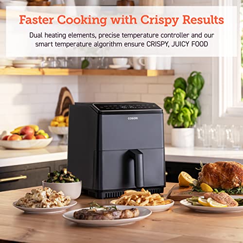 COSORI Pro III Air Fryer Dual Blaze, 6.8-Quart, Precise Temps Prevent Overcooking, Heating Adjusts for a True Air Fry, Bake, Toast, and Broil, Even and Fast Cooking, In-App Recipes, 1750W