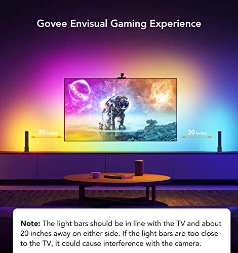 Govee LED Strip Lights & Light Bars with Camera, Smart Wi-Fi RGBIC DreamView T1 Pro LED Lights for TV (55-65 inches), Video & Music Sync TV Backlight for Gaming & Movies, Work with Alexa & Google Home