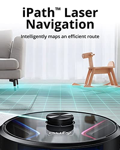 eufy by Anker, RoboVac X8, Robot Vacuum with iPath Laser Navigation, Twin-Turbine Technology generates 2000Pa x2 Suction, AI. Map 2.0 Technology, Wi-Fi, Perfect for Pet Owner