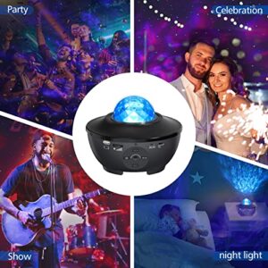 Galaxy Projector, Star Projector with Bluetooth Speaker, Galaxy Night Light Projector with Remote Control Compatible with Alexa & Google for Bedroom, Room Decor, Home Theatre, Adults & Kids