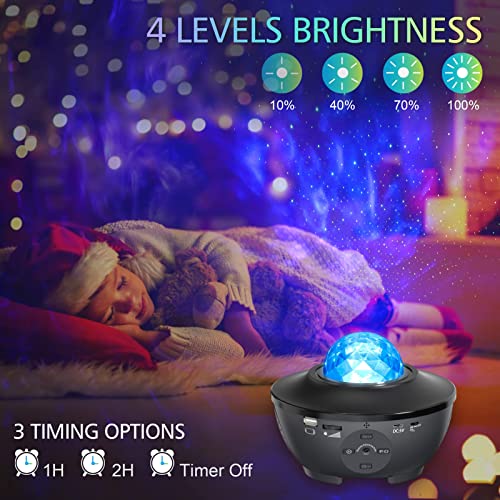 Galaxy Projector, Star Projector with Bluetooth Speaker, Galaxy Night Light Projector with Remote Control Compatible with Alexa & Google for Bedroom, Room Decor, Home Theatre, Adults & Kids