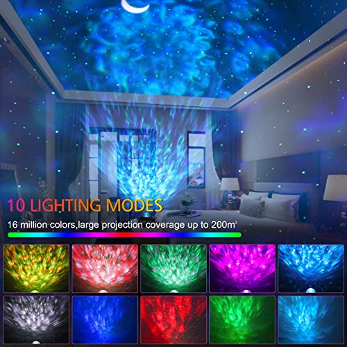 Galaxy Projector, Star Projector with Bluetooth Speaker, Galaxy Night Light Projector with Remote Control Compatible with Alexa & Google for Bedroom, Room Decor, Home Theatre, Adults & Kids