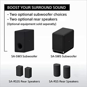 Sony HT-A5000 5.1.2ch Dolby Atmos Sound Bar Surround Sound Home Theater with DTS:X and 360 Spatial Sound Mapping, works with Alexa and Google Assistant