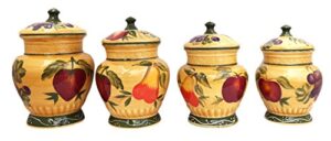 ack european fruit kitchen canister set