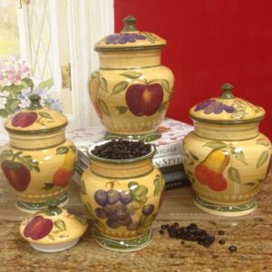 ACK European Fruit Kitchen Canister Set