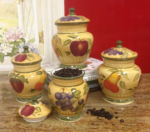 ACK European Fruit Kitchen Canister Set