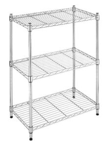 whitmor supreme small 3 tier shelving adjustable chrome