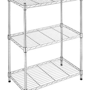 Whitmor Supreme Small 3 Tier Shelving Adjustable Chrome