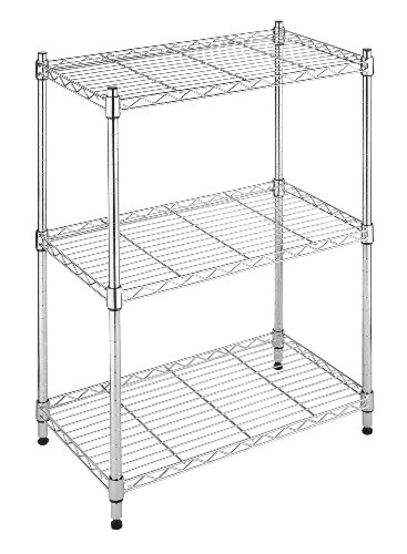 Whitmor Supreme Small 3 Tier Shelving Adjustable Chrome