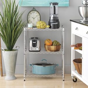 Whitmor Supreme Small 3 Tier Shelving Adjustable Chrome