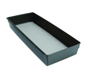 rubbermaid no-slip interlocking drawer organizer, 6 x 15-in, black with gray base (1994535)