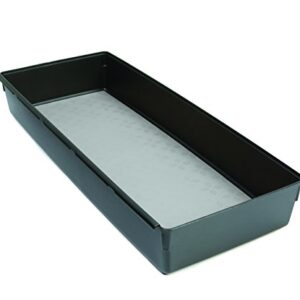 Rubbermaid No-Slip Interlocking Drawer Organizer, 6 x 15-in, Black with Gray Base (1994535)