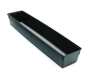 rubbermaid no-slip interlocking drawer organizer, 3-in. x 15-in, black with gray base (1994525)