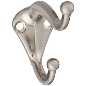 national hardware n325-712 mpb160 coat/hat hooks in satin nickel, 2 pack