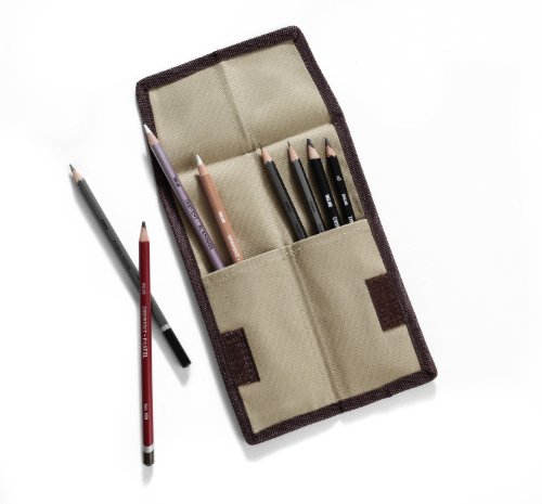 Derwent Pencil Case, Canvas Wrap Pencil Holder, Holds up to 12 Pencils (2300671)