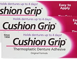 Cushion Grip Thermoplastic Denture Adhesive, 1 oz (Pack of 3)