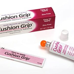 Cushion Grip Thermoplastic Denture Adhesive, 1 oz (Pack of 3)