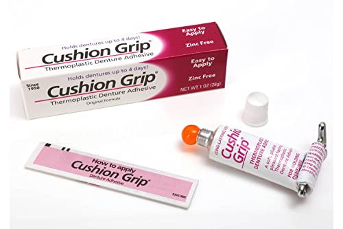 Cushion Grip Thermoplastic Denture Adhesive, 1 oz (Pack of 3)