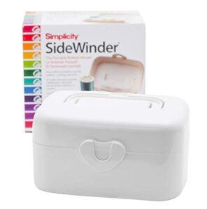 simplicity 388175a sidewinder portable automatic bobbin winder machine, 120 voltage, white