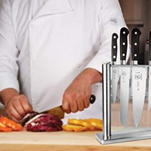 Mercer Culinary M23500 Renaissance 6-Piece Forged Knife Block Set, Tempered Glass Block