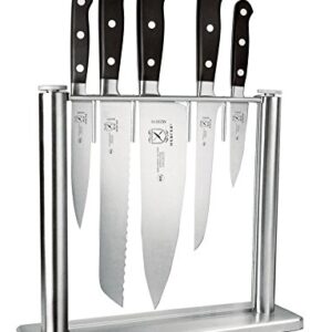 Mercer Culinary M23500 Renaissance 6-Piece Forged Knife Block Set, Tempered Glass Block