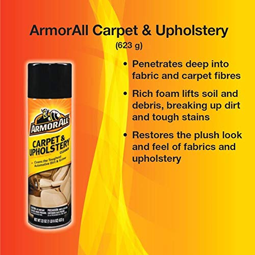 Fabric and Carpet Cleaner for Cars by Armor All, Car Upholstery Cleaner Spray, 22 Fl Oz