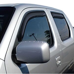 Auto Ventshade [AVS] In-Channel Ventvisor / Rain Guards | Smoke Color, 4 pc | 194832 | Fits 2006 - 2014 Honda Ridgeline