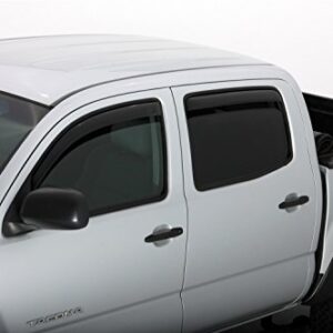 Auto Ventshade [AVS] In-Channel Ventvisor / Rain Guards | Smoke, 4 pc | 194056 | Fits 2005 - 2015 Toyota Tacoma Double Cab