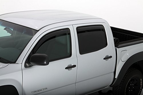 Auto Ventshade [AVS] In-Channel Ventvisor / Rain Guards | Smoke, 4 pc | 194056 | Fits 2005 - 2015 Toyota Tacoma Double Cab