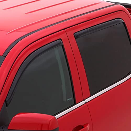 Auto Ventshade [AVS] In-Channel Ventvisor / Rain Guards | Smoke Color, 4 pc | 194405 | Fits 2001 - 2004 Toyota Hilux/Tacoma Double Cab