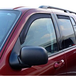 Auto Ventshade [AVS] In-Channel Ventvisor / Rain Guards | Smoke, 4 pc | 194819 | Fits 2002 - 2010 Ford Explorer (4-Door)/Mercury Mountaineer, 2003 - 2010 Lincoln Aviator