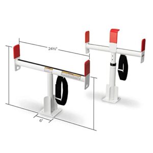 Weather Guard Service Body Rack, White, Alum, 24-1/2 in, Regular