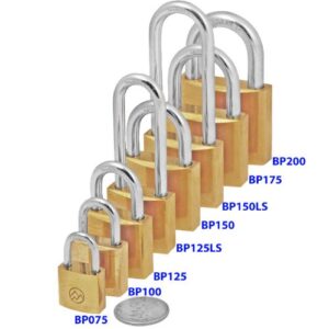 Mountain Series (BP125-KD) Solid Brass Padlocks, 1-1/4"" Wide Keyed Different