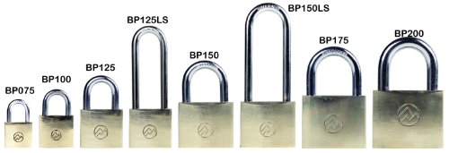 Mountain Series (BP125-KD) Solid Brass Padlocks, 1-1/4"" Wide Keyed Different