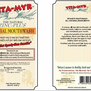 VITA-MYR Zinc-Plus Xtra Herbal Mouthwash (16 Ounce)