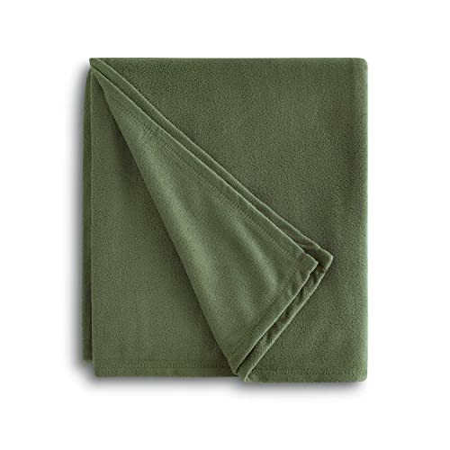 Martex 1B06864 Super Soft Fleece Easy Care Machine Washable Blanket Full/Queen, Green