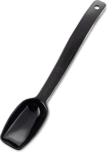 CFS Plastic Solid Spoon, 9 Inches, Black