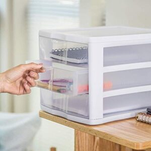 Sterilite 17918004 3 Drawer CLR Organizer, 6"x4"x3", White