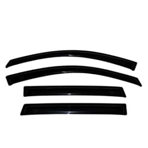 Auto Ventshade [AVS] Ventvisor / Rain Guards | Outside Mount, Smoke Color, 4 pc | 94249 | Fits 2007 - 2018 Jeep Wrangler (JK) Unlimited