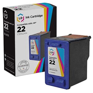 ld products remanufactured ink cartridge replacement for hp 22 c9352an (color)