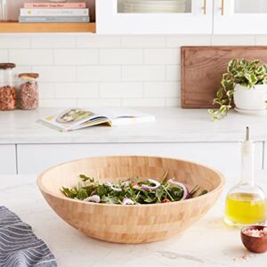 Lipper International Bamboo Wood Salad Bowl