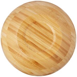 Lipper International Bamboo Wood Salad Bowls, Small, 7" Diameter x 2.25" Height, Set of 4 Bowls