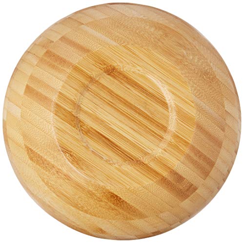 Lipper International Bamboo Wood Salad Bowls, Small, 7" Diameter x 2.25" Height, Set of 4 Bowls