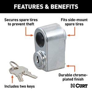 CURT 23562 Spare Tire Lock, Chrome