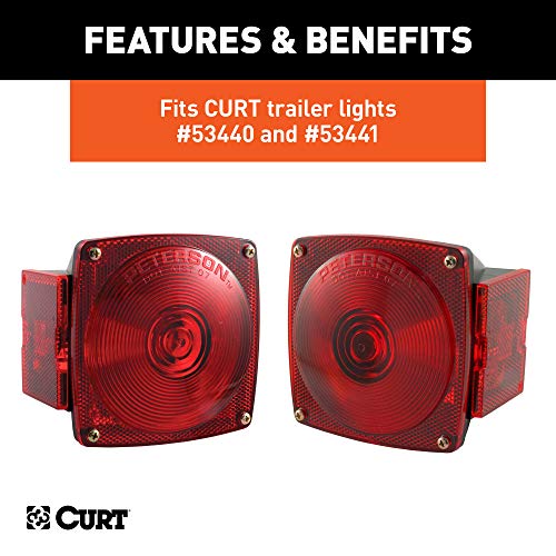 CURT 53515 Replacement Red Side Trailer Light Lens