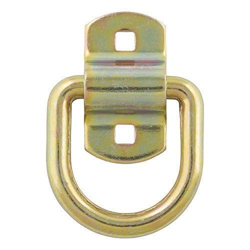 CURT 83740 3 x 3-Inch Surface-Mounted Trailer D-Ring Tie Down Anchor, 11,000 lbs Break Strength