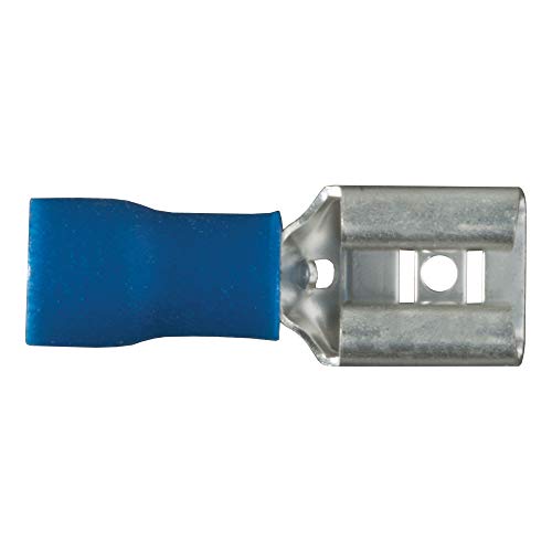 CURT 59592 16-14 Gauge Blue Vinyl-Insulated Female Wire Quick Connectors, 100-Pack