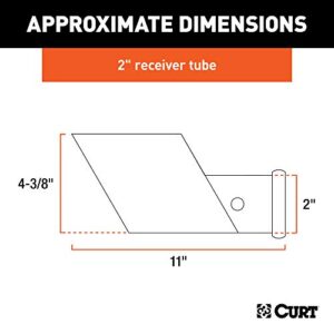 CURT 49717 2-Inch Weld-On Raw Steel Trailer Hitch Receiver, 5,000 lbs