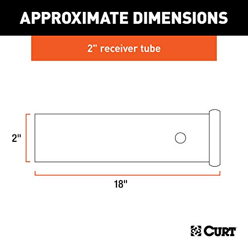 CURT 49180 2-Inch x 18-Inch Weld-On Raw Steel Trailer Hitch Receiver Tube